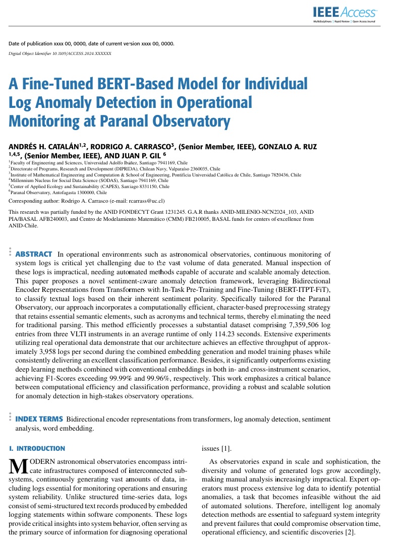 A Fine-Tuned BERT-Based Model for Individual Log Anomaly Detection in Operational Monitoring at ...